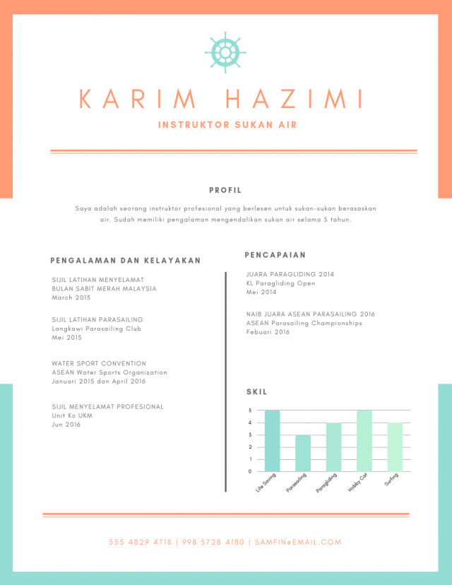 Contoh Resume Moden Untuk Rujukan Anda (Download Template Modern Resume ...