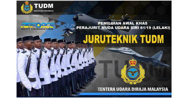 Pemilihan Khas Juruteknik TUDM Siri 61/19 (Lelaki) – KERJAYA