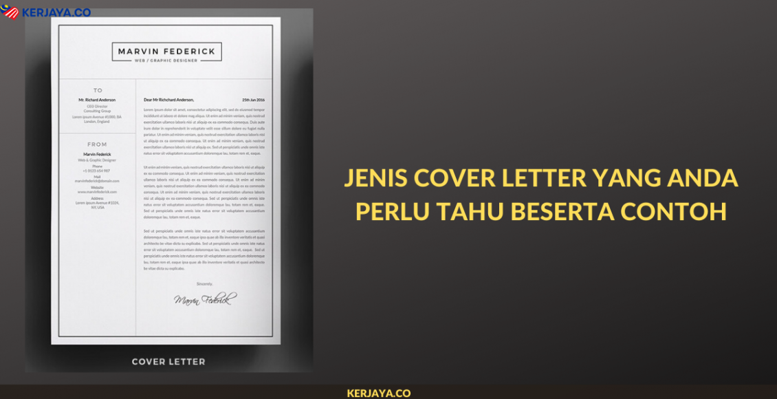 Jenis Cover Letter Yang Anda Perlu Tahu Beserta Contoh