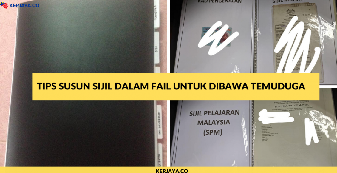 Tips Susun Sijil Dalam Fail Untuk Dibawa Temuduga