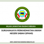 Suruhanjaya Perkhidmatan Awam Negeri Sabah (SPANS) • Kerja Kosong Kerajaan