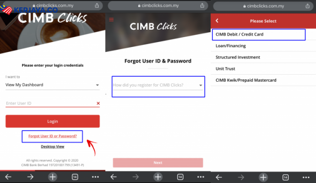 Jangan Gelabah Jika Terlupa Password CIMB Clicks. Tetapkan Semula ...