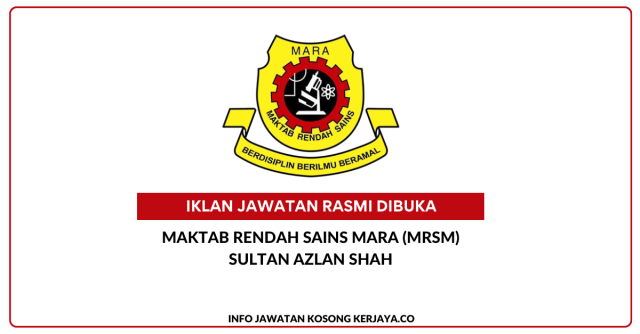 Maktab Rendah Sains Mara (MRSM) Sultan Azlan Shah ~ Guru Sambilan Guru ...