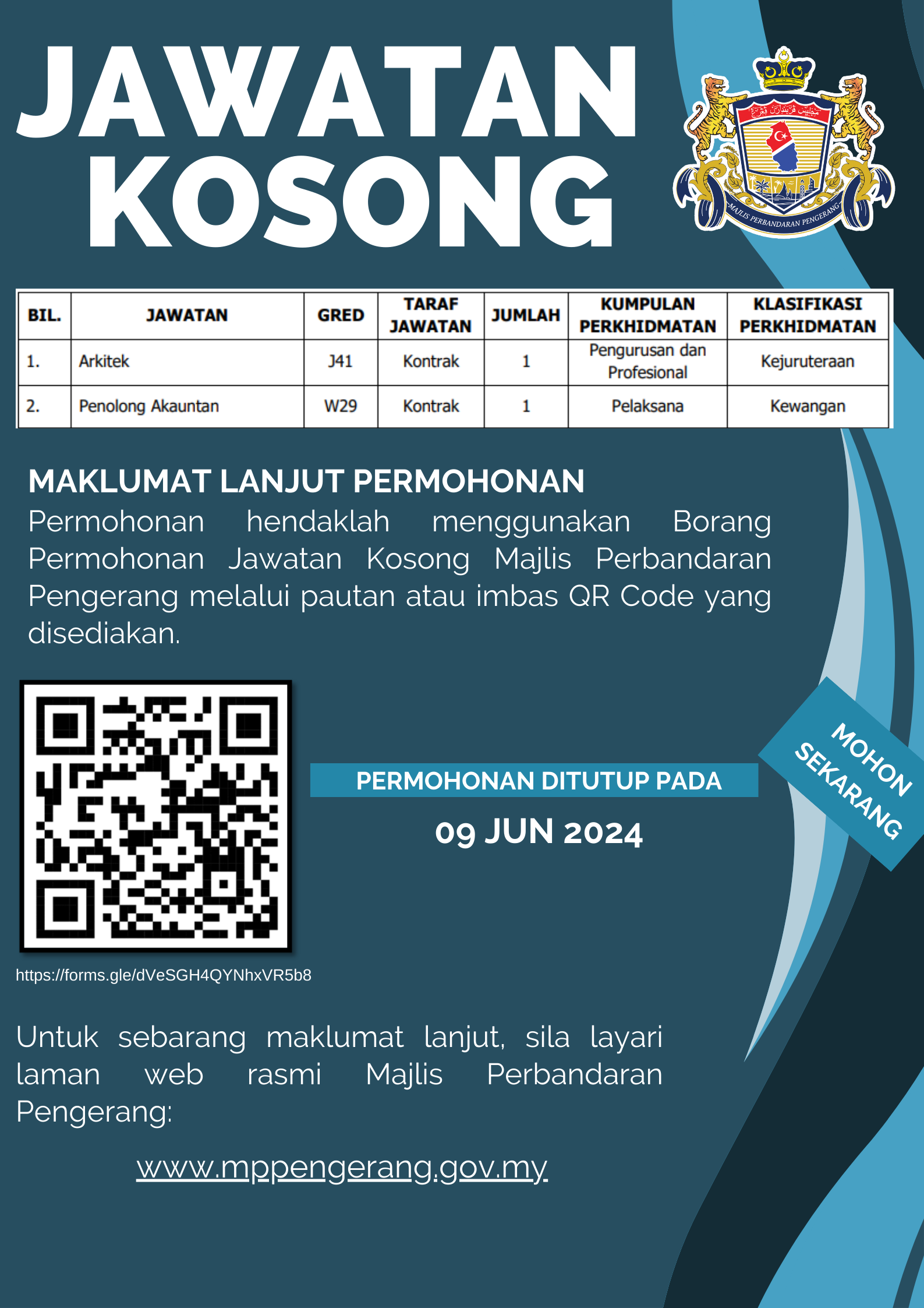 Iklan Jawatan Majlis Perbandaran Pengerang • Kerja Kosong Kerajaan & Swasta