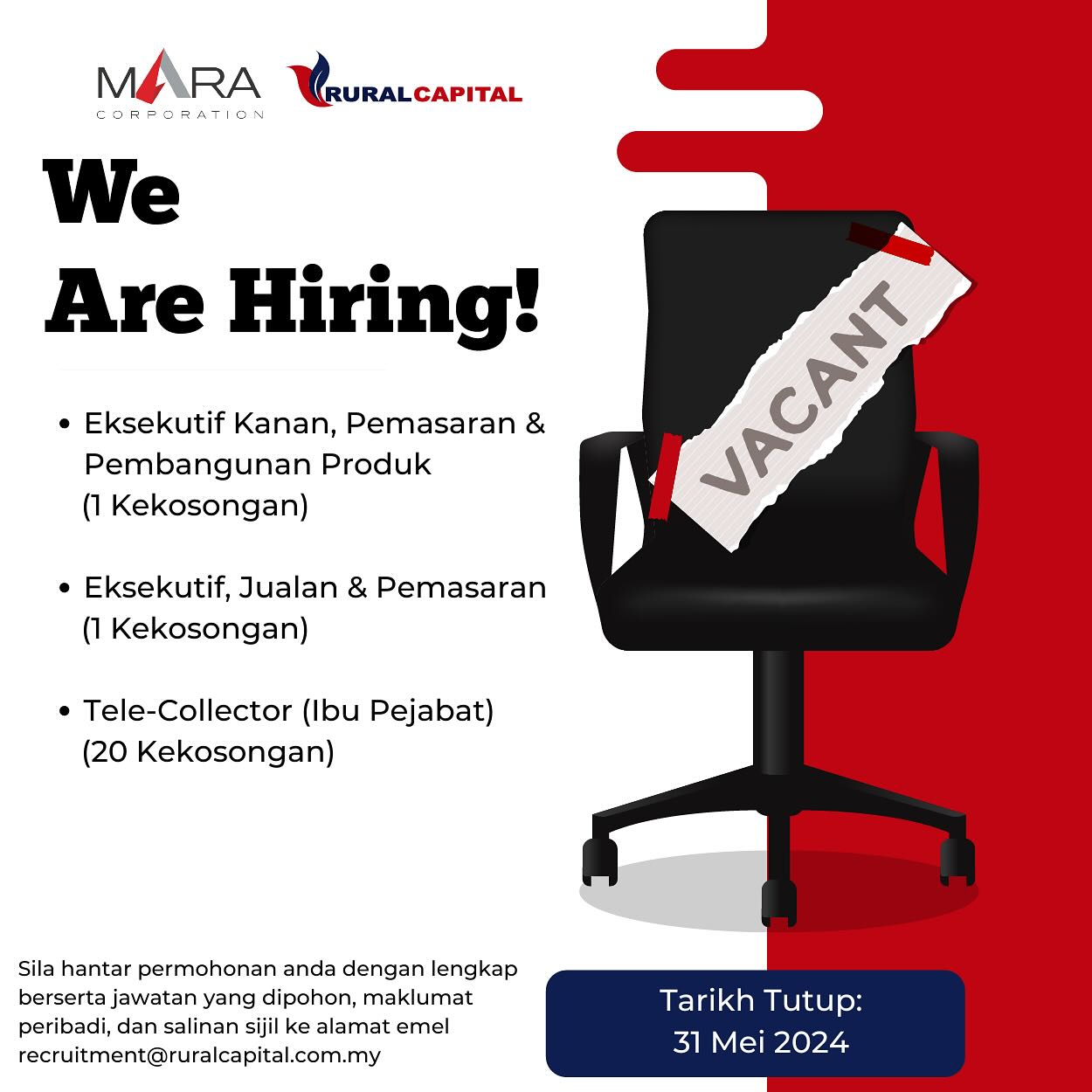 Iklan Jawatan MARA Corporation • Kerja Kosong Kerajaan & Swasta