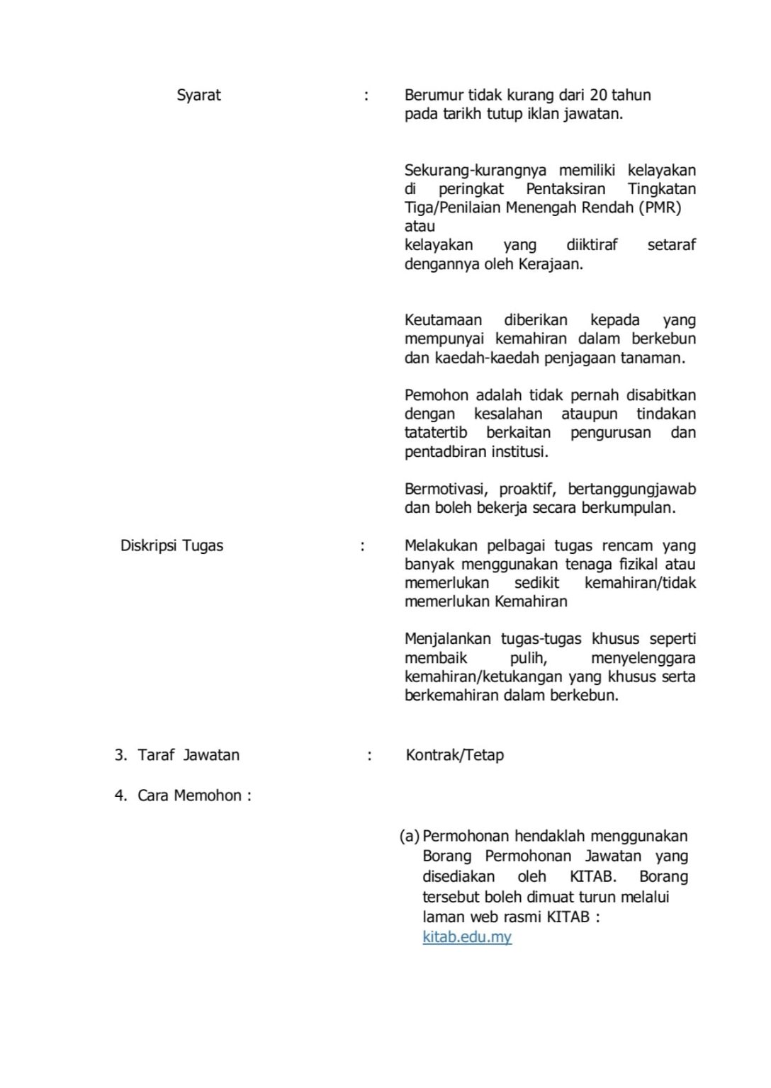 Iklan Jawatan Kolej Islam Teknologi Antarabangsa Pulau Pinang • Kerja ...