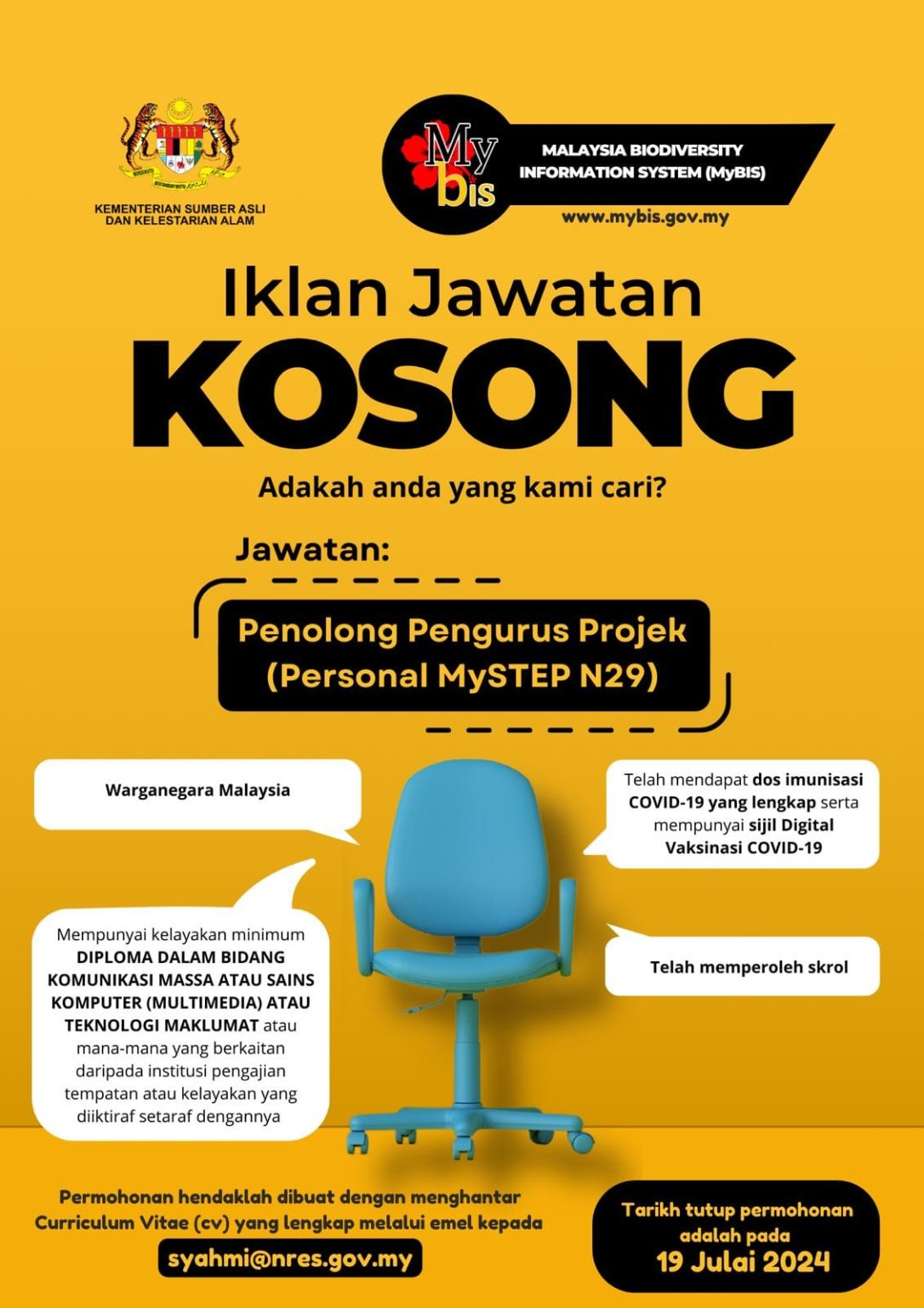 Iklan Jawatan Malaysia Biodiversity Information System - MyBIS ...