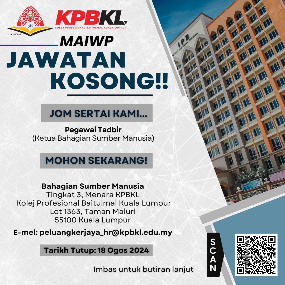 Iklan Jawatan Kolej Profesional Baitulmal Kuala Lumpur (KPBKL) • Kerja ...
