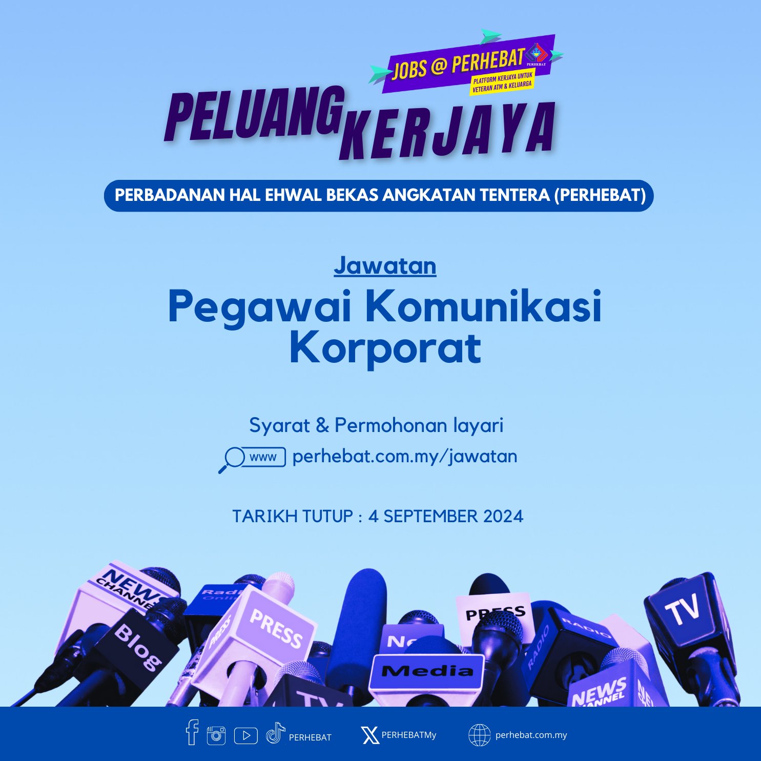 Iklan Jawatan Perbadanan Hal Ehwal Bekas Angkatan Tentera (PERHEBAT ...