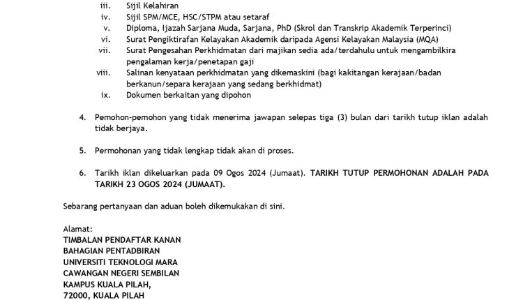 uitm negeri sembilan 2 – KERJAYA