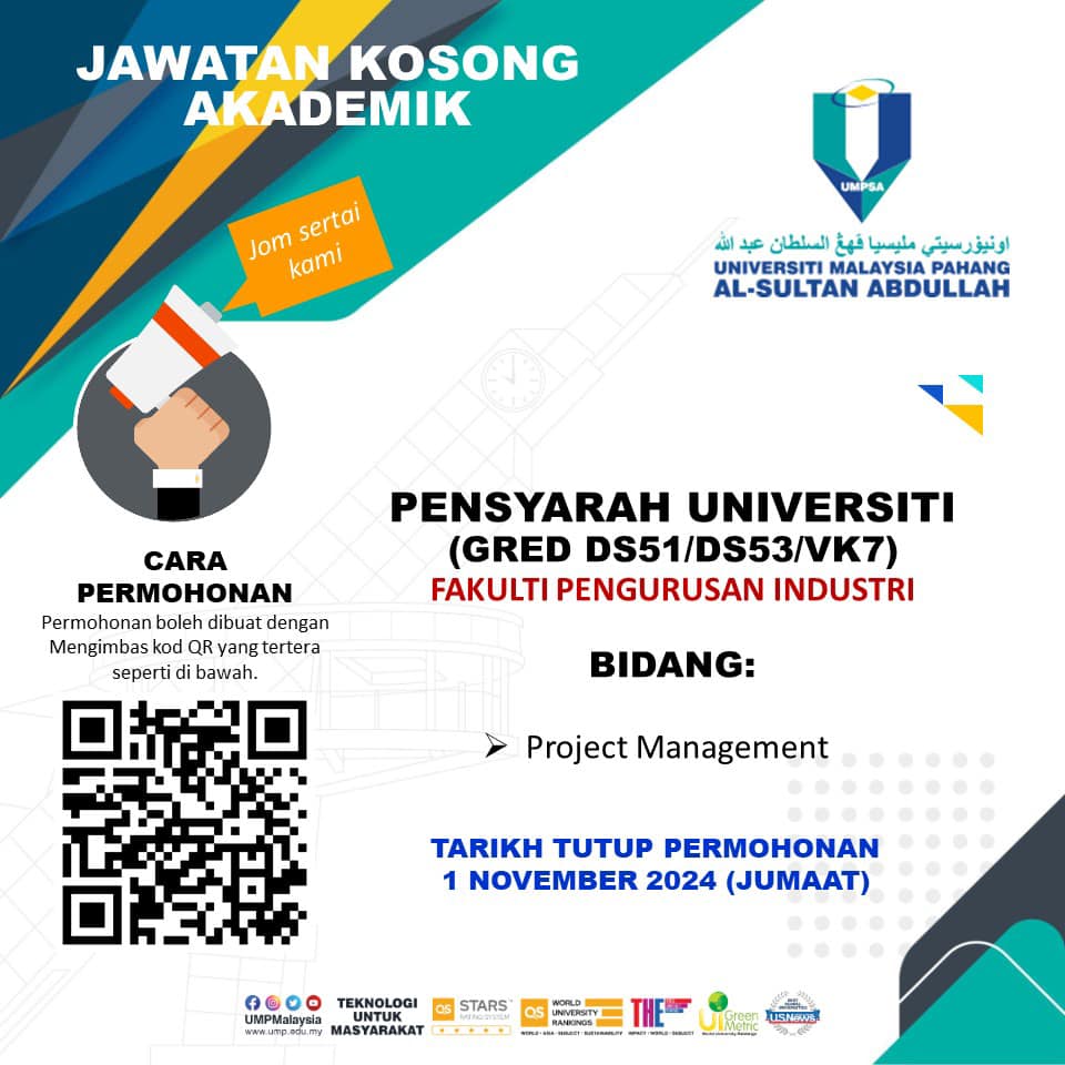 Iklan Jawatan Fakulti Pengurusan Industri, Universiti Malaysia Pahang ... Iklan Jawatan Fakulti Pengurusan Industri, Universiti Malaysia Pahang ...