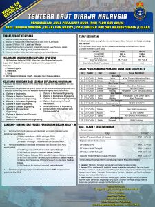 Iklan Jawatan Tentera Laut Diraja Malaysia (TLDM) – KERJAYA