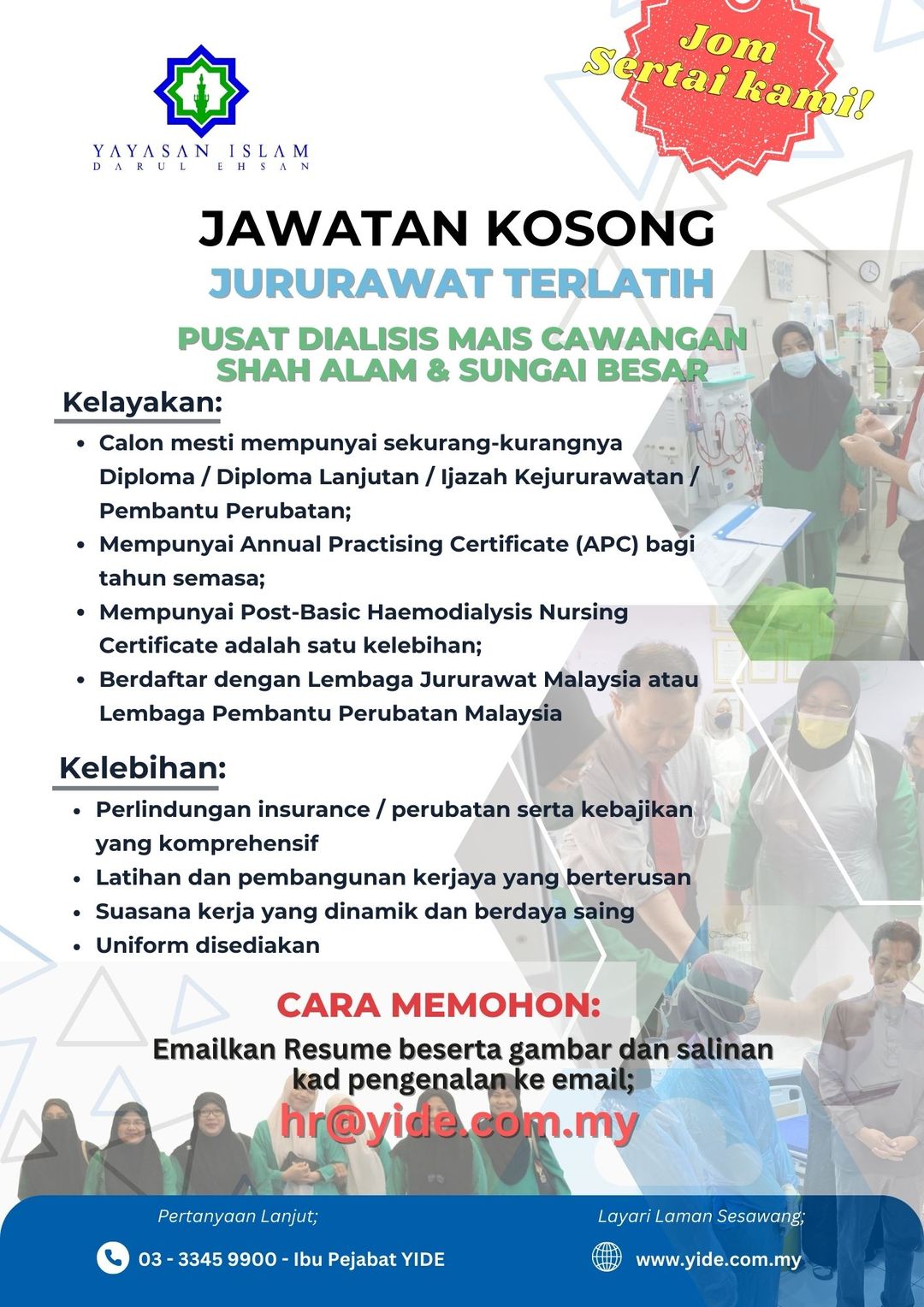 Iklan Jawatan Yayasan Islam Darul Ehsan (YIDE) • Kerja Kosong Kerajaan ...