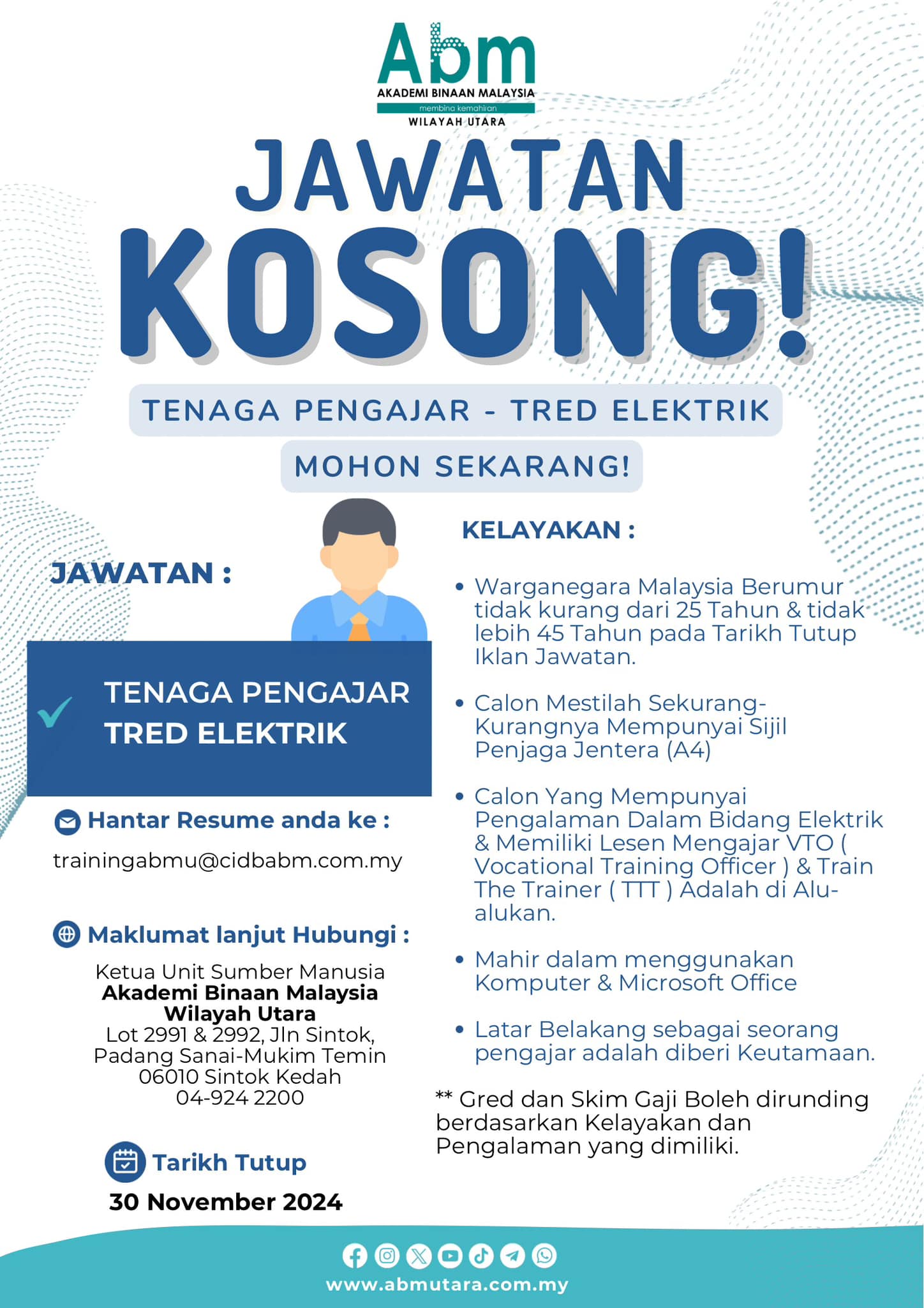 Iklan Jawatan Akademi Binaan Malaysia (ABM) • Kerja Kosong Kerajaan ...