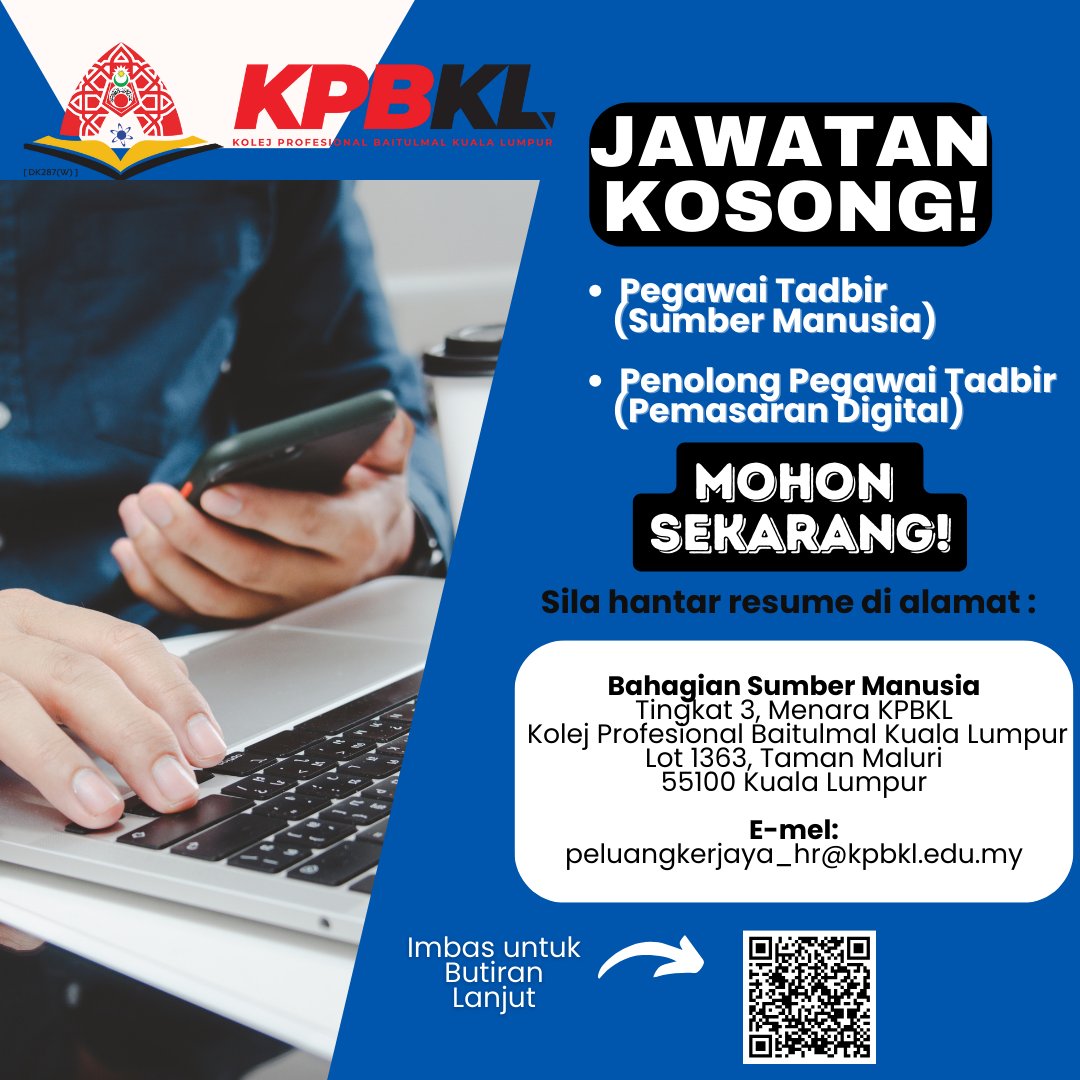 Iklan Jawatan Kolej Profesional Baitulmal Kuala Lumpur (KPBKL) • Kerja ...