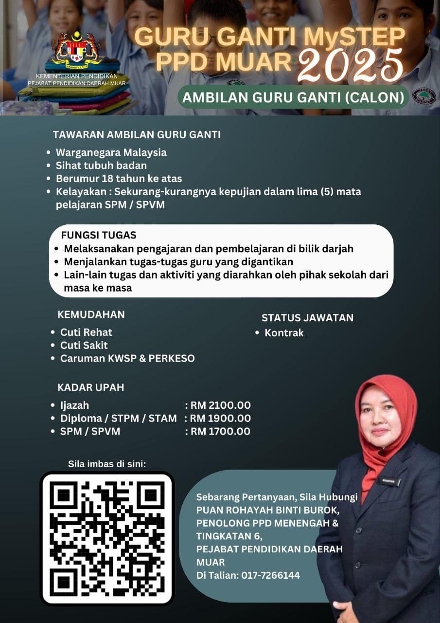 Iklan Jawatan Pejabat Pendidikan Daerah Muar • Kerja Kosong Kerajaan ...