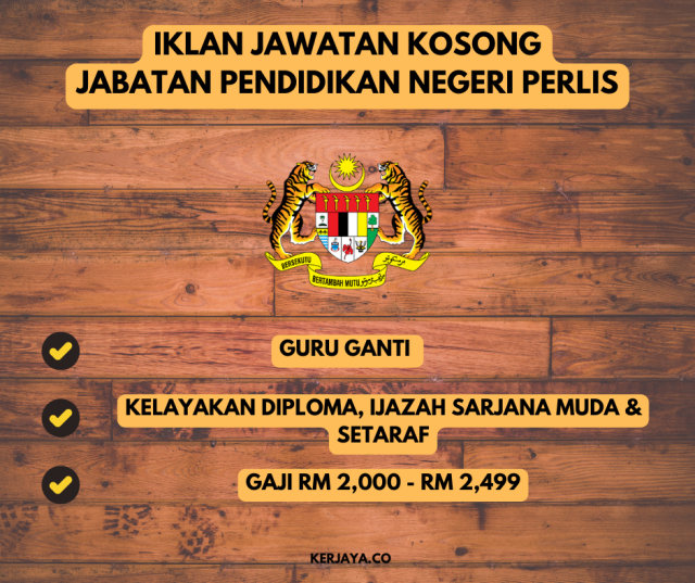 Iklan Jawatan Jabatan Pendidikan Negeri Perlis • Kerja Kosong Kerajaan ...