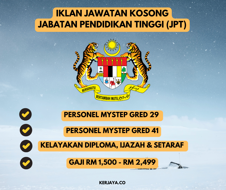 Iklan Jawatan Jabatan Pendidikan Tinggi (JPT) • Kerja Kosong Kerajaan ...
