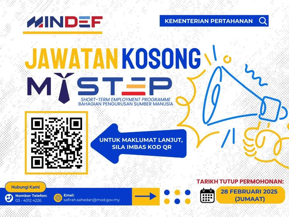 Iklan Jawatan Kementerian Pertahanan Malaysia (MINDEF • Kerja Kosong ...