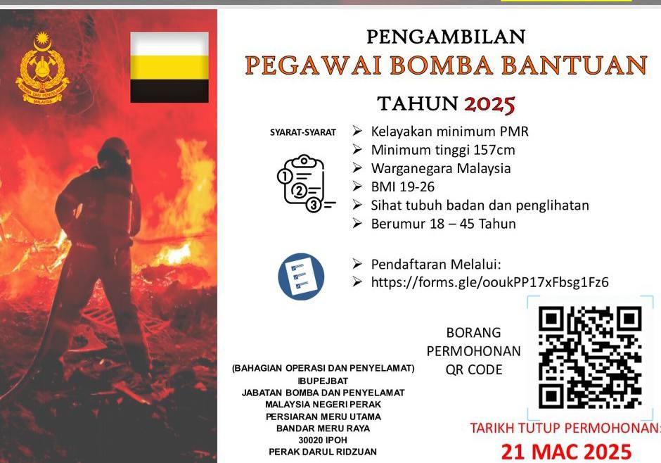 IKlan Jawatan Jabatan Bomba Dan Penyelamat Malaysia • Kerja Kosong ...