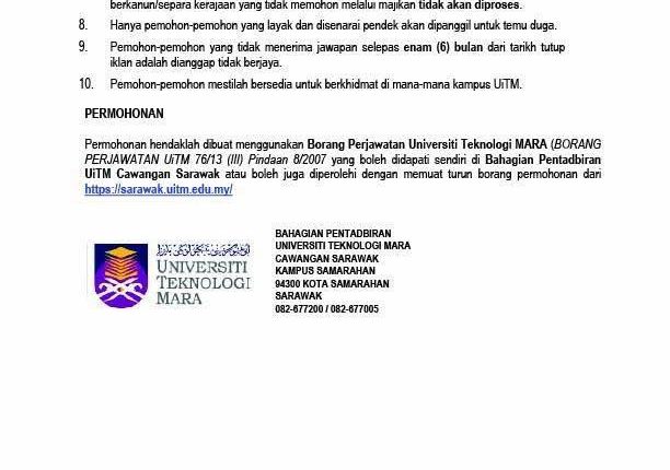 uitm sarawak 4 • Kerja Kosong Kerajaan