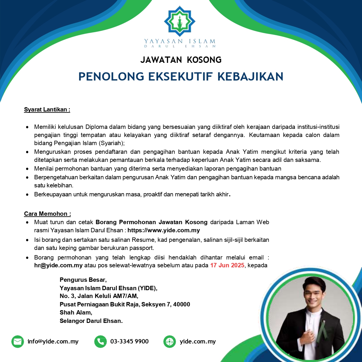 Iklan Jawatan Yayasan Islam Darul Ehsan (YIDE) • Kerja Kosong Kerajaan ...