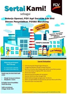 Iklan Jawatan FGV Agri Services Sdn Bhd • Kerja Kosong Kerajaan & Swasta