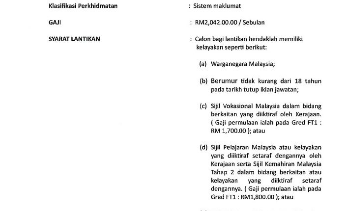 jps pahang 1 • Kerja Kosong Kerajaan