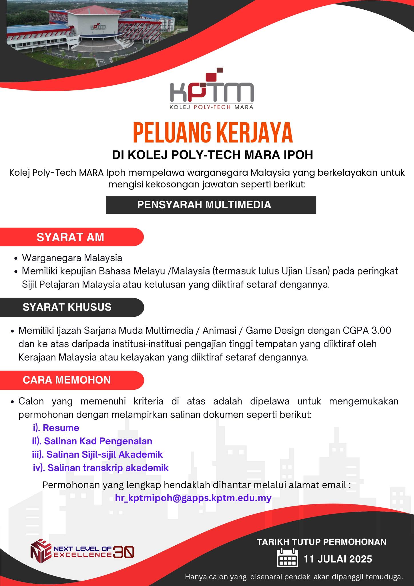 kptm ipoh • Kerja Kosong Kerajaan