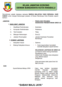 Iklan Jawatan Dewan Bandaraya Kota Kinabalu (DBKK) • Kerja Kosong ...