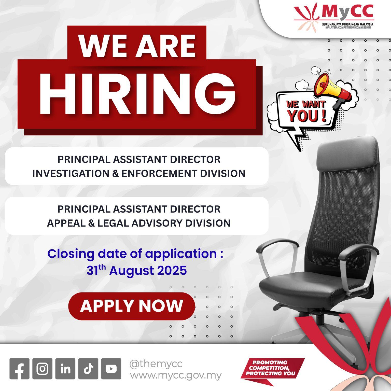 Iklan Jawatan Suruhanjaya Persaingan Malaysia (MyCC) • Kerja Kosong ...