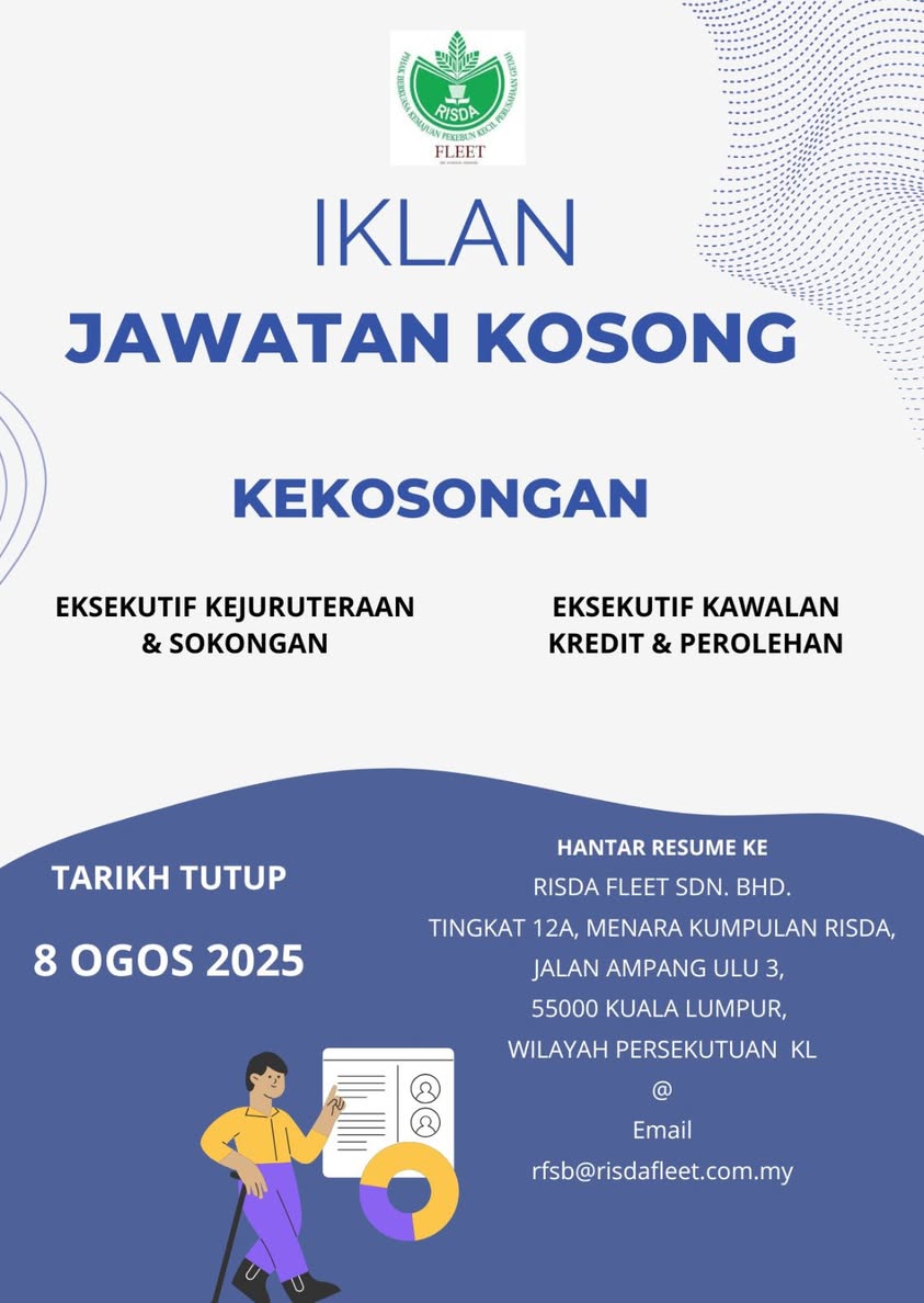 Iklan Jawatan Risda Fleet Sdn Bhd • Kerja Kosong Kerajaan & Swasta