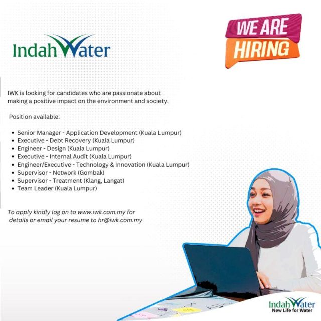 Iklan Jawatan Indah Water Konsortium (IWK) • Kerja Kosong Kerajaan & Swasta